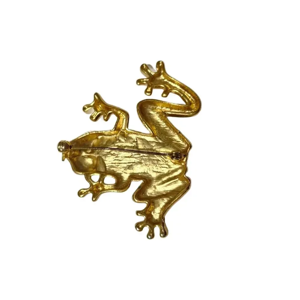 Vintage | Jewelry | Vintage Jelly Belly Gold Tone Frog Brooch With ...
